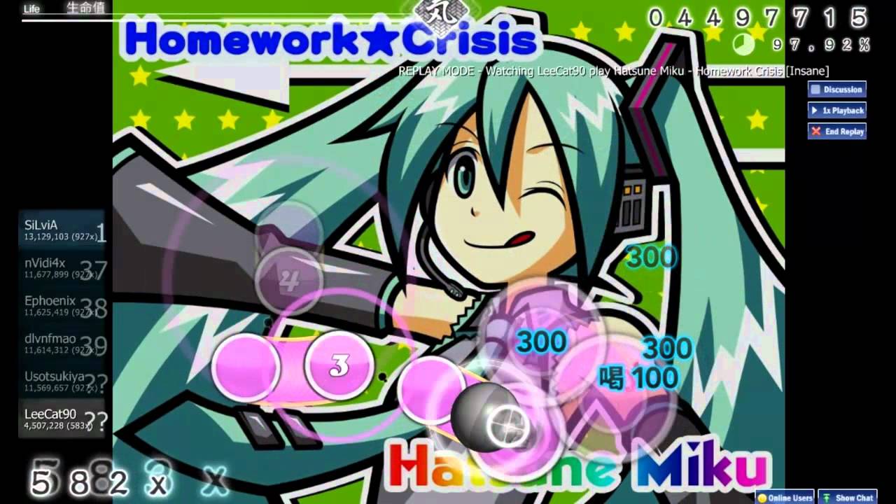 OSU ! [ Hatsune Miku - Homework Crisis ( Insane ) ] - YouTube