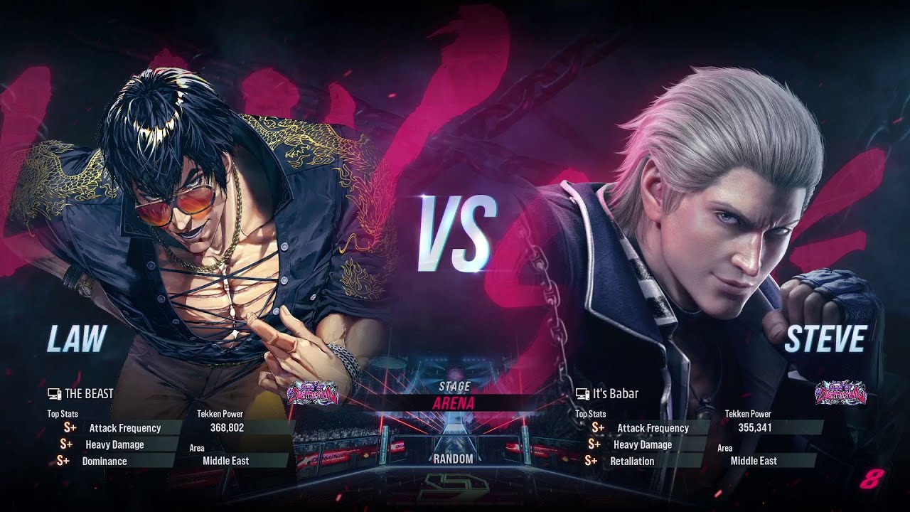 BSK (Law) VS its Baber (Steve) Tekken 8 Ranked - YouTube