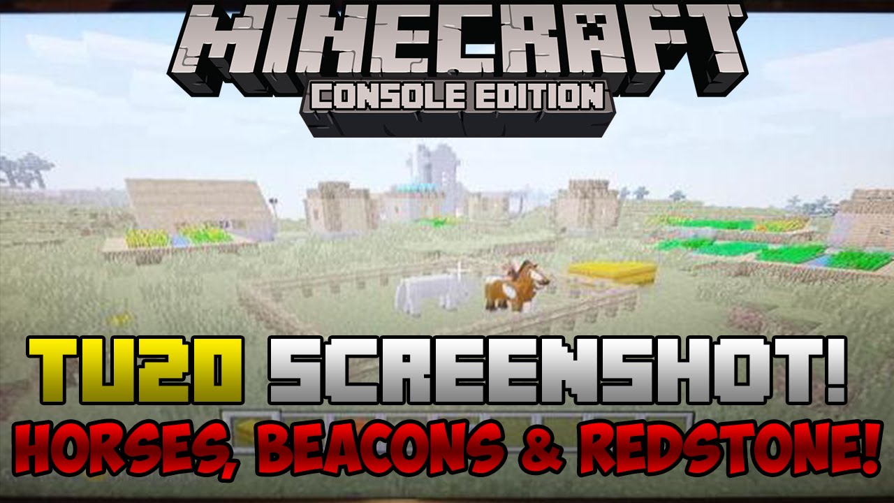 Minecraft Xbox & Playstation: First TU20 Screenshot! | Horses, Beacons ...