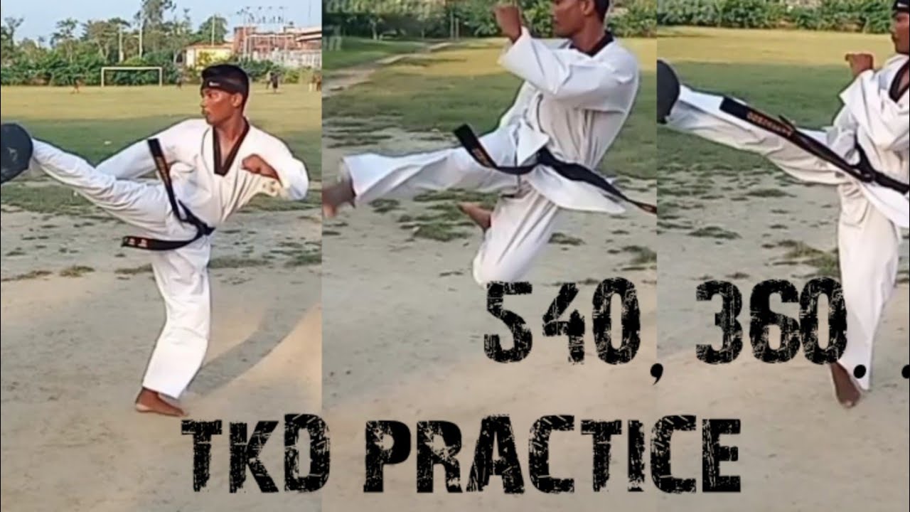 taekwondo practice//tkd kick practice//combination kakes 360,450 ...