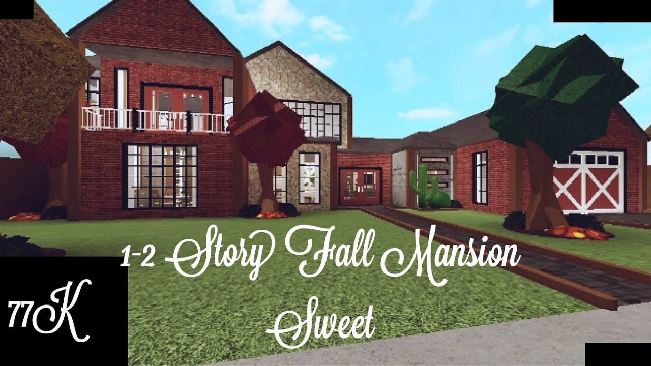 Bloxburg | 1-2 Story Fall Mansion Sweet| 77k - YouTube