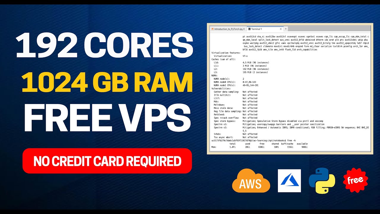 Get a FREE VPS with 1TB RAM & 192 CPU Cores — No Credit Card Needed! (100% Working 2025) - YouTube