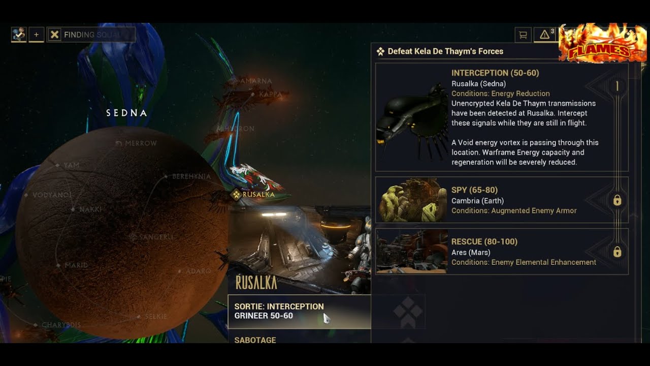 Warframe Rusalka (Sedna) Mission Interception level 50-60 - YouTube