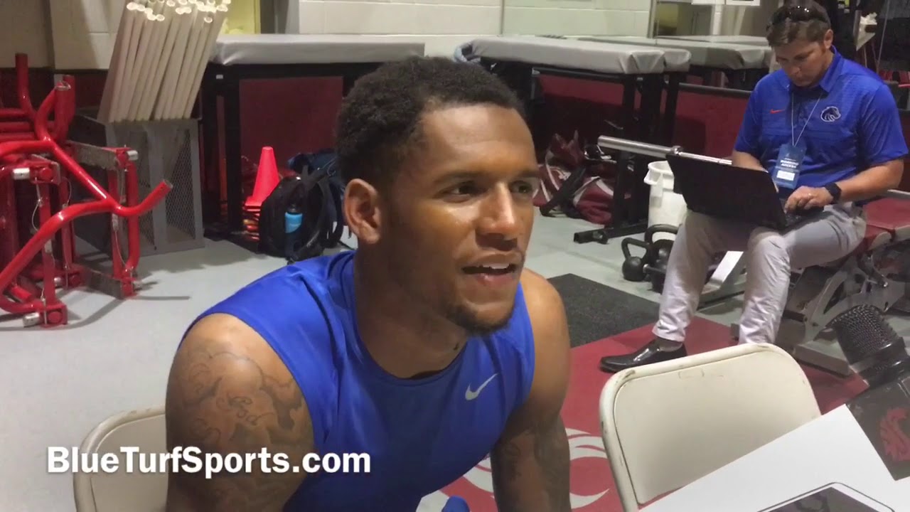 Boise State wide receiver Cedrick Wilson talks after 47-44 triple OT ...