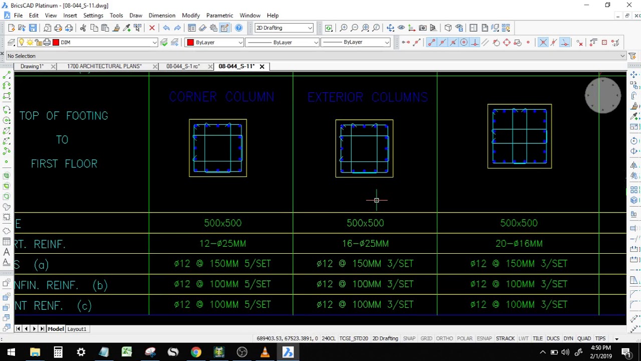 Creating schedule of column and beam part 2 - YouTube