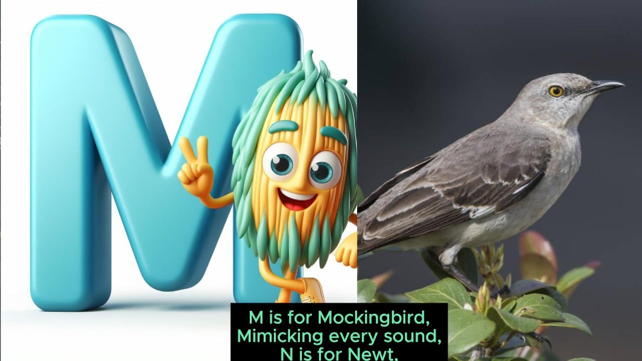M is for Mockingbird | ABC Phonics Song | ABC Alphabet Songs for ...