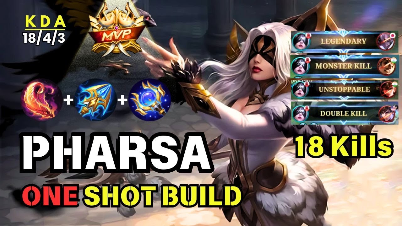 Mobile Legends Pharsa Best Build 🔴 PHARSA GAMEPLAY - MVP - YouTube