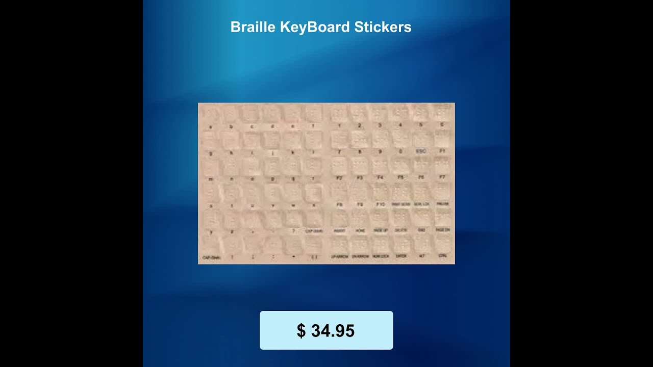Braille KeyBoard Stickers - YouTube
