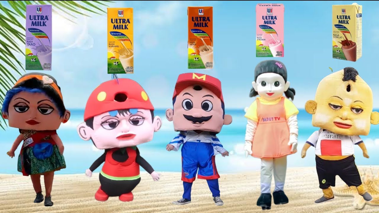 BADUT MAMPANG UPIN IPIN MINUM SUSU BERUBAH MENJADI BADUT BOBOIBOY - YouTube