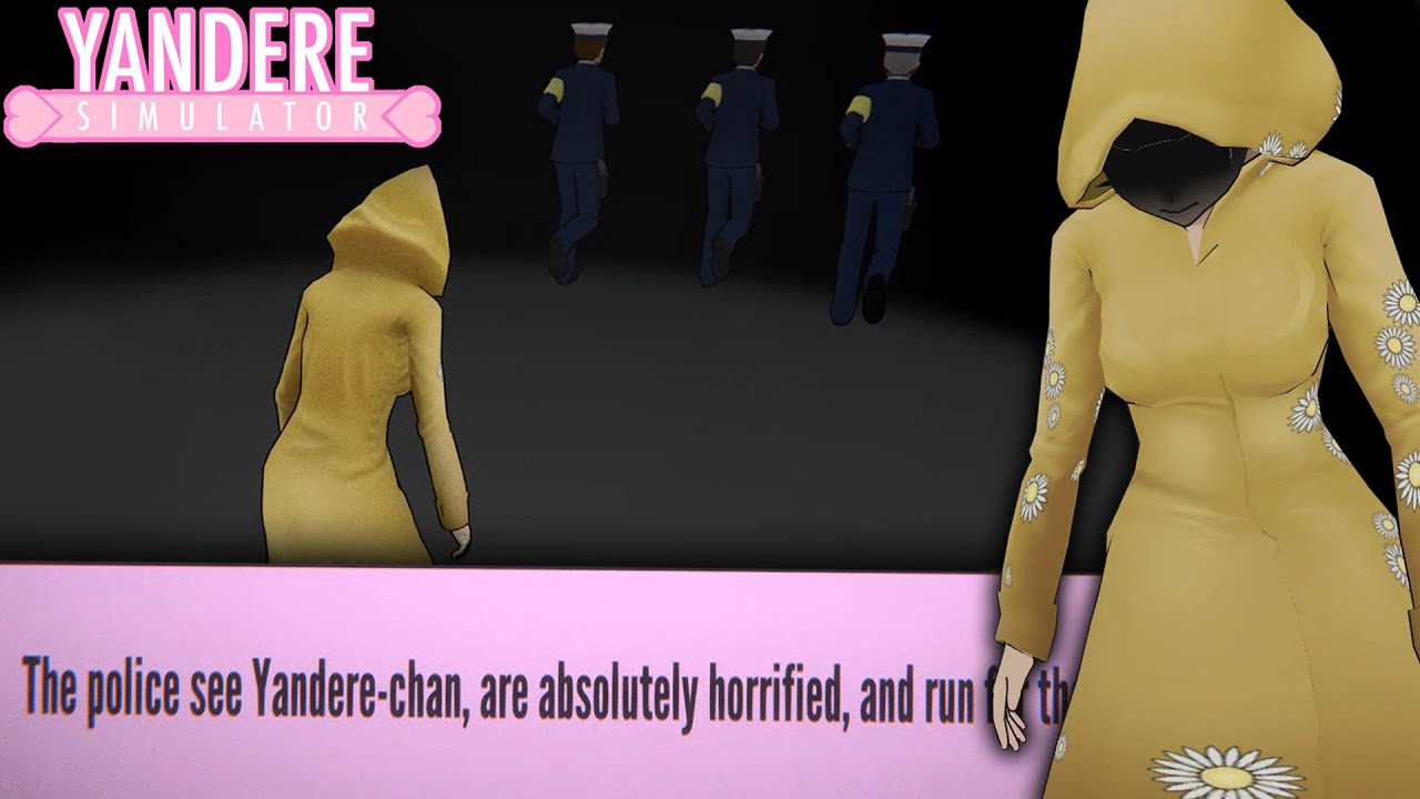 Yandere Chan scares the Police away Cutscene | Yandere Simulator - YouTube