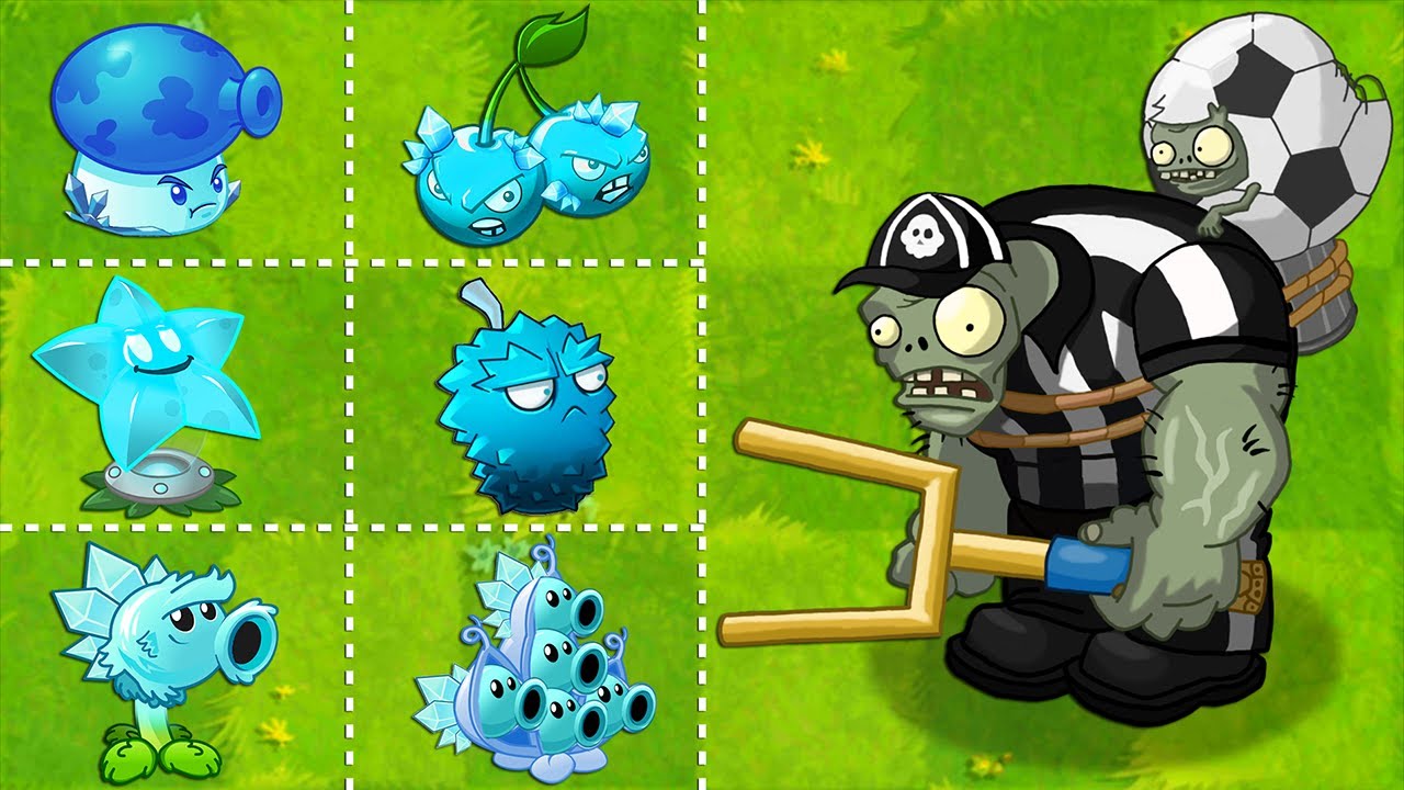 Pvz2 All Ice Plants Max Level Attack Gargantuar Zombie in Plants vs ...
