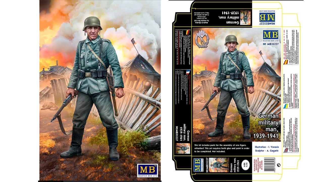 Unboxing MASTER BOX 35227 1/35 German Military Man, 1939-1941 WW II ...