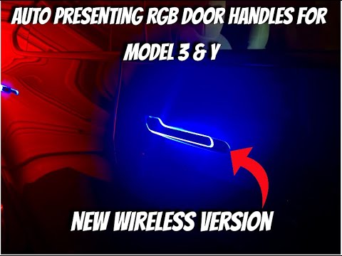 New Wireless Auto Presenting RGB Door Handle for Tesla Model 3 & Y ...