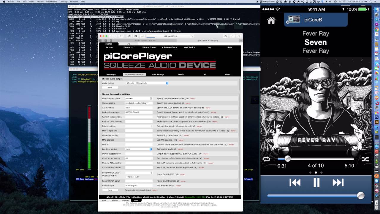 piCorePlayer volume Default, Digital or Analog - YouTube