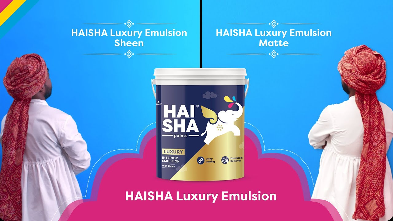 HAISHA Paints - Luxury Emulsion | For a Luxury Finish - Hindi - YouTube