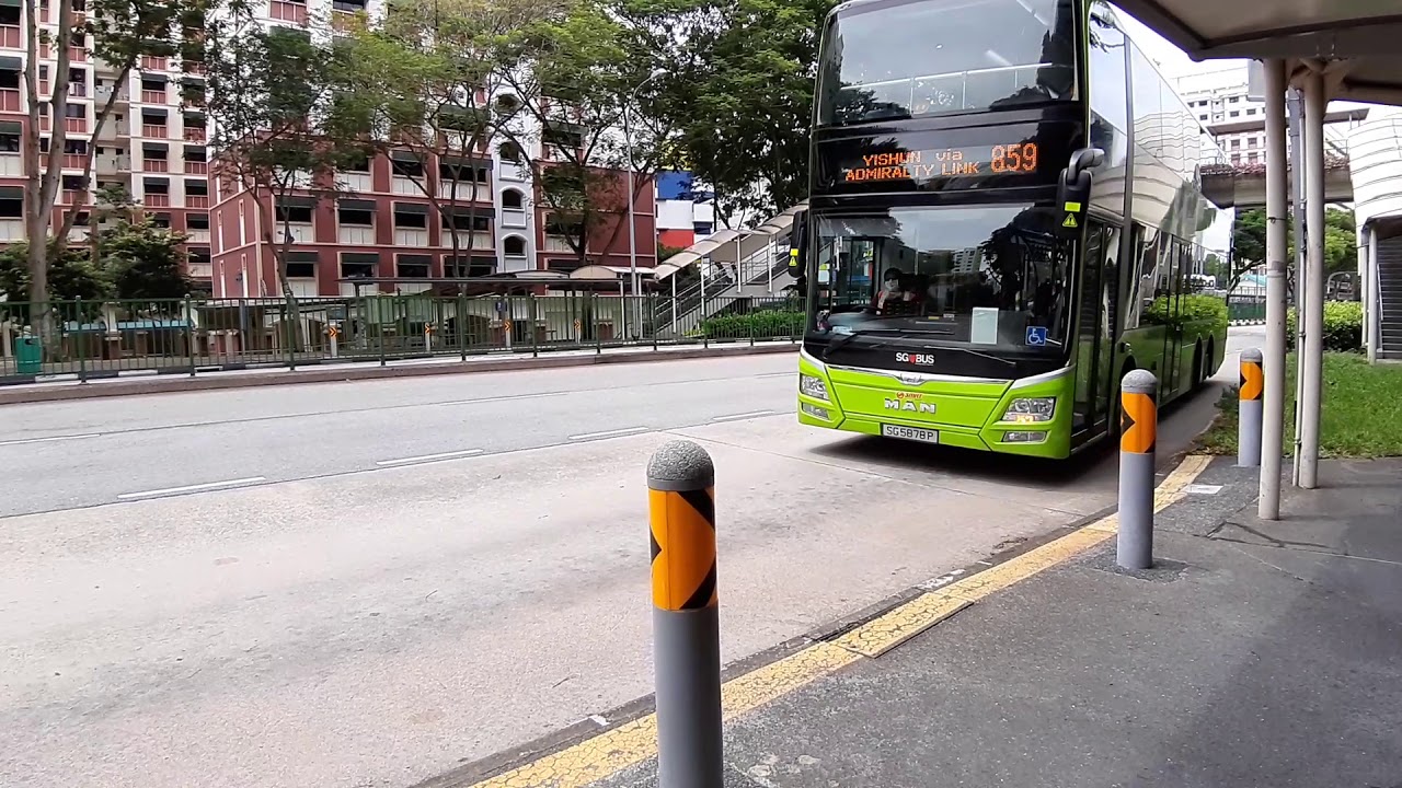 SMRT BUSES MAN A95 EURO 5 BATCH 3 SG5878P SERVOCE 859 FROM SEMBAWANG ...