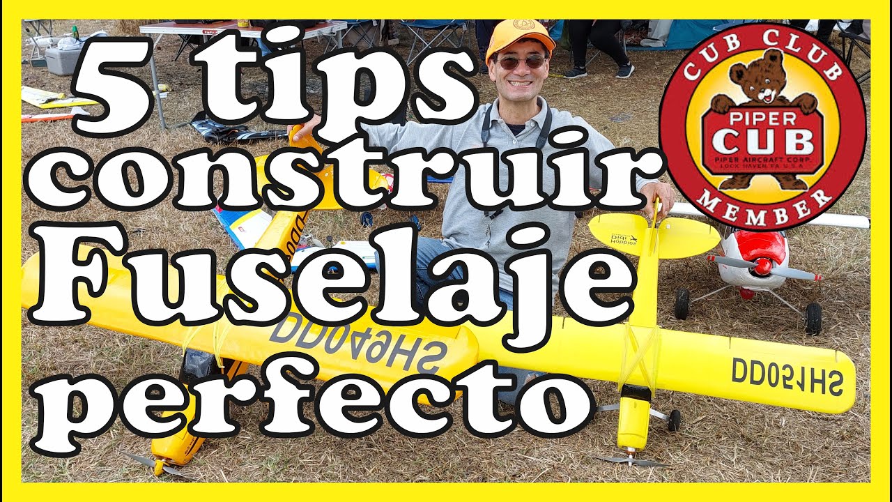 Piper Cub mini, easy, fast, cheap, construction model air plane - YouTube