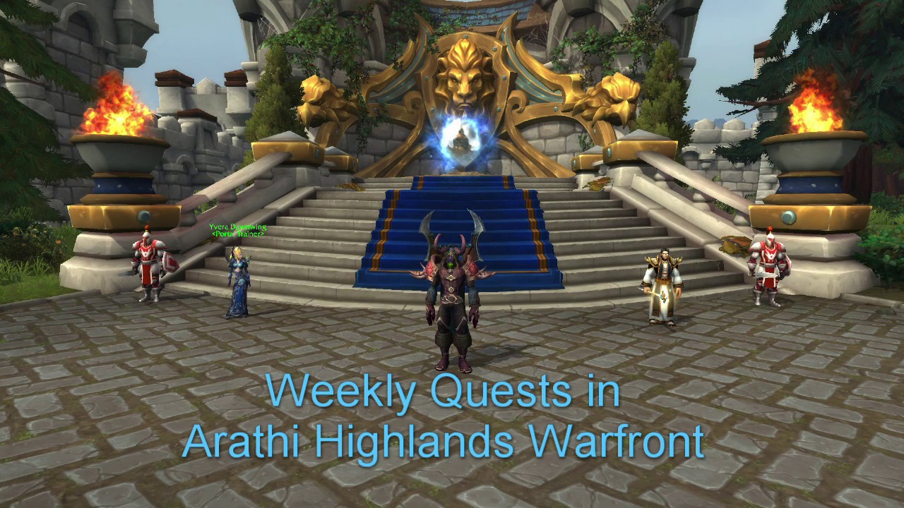 Weekly Quests in Arathi Highlands Warfront - YouTube
