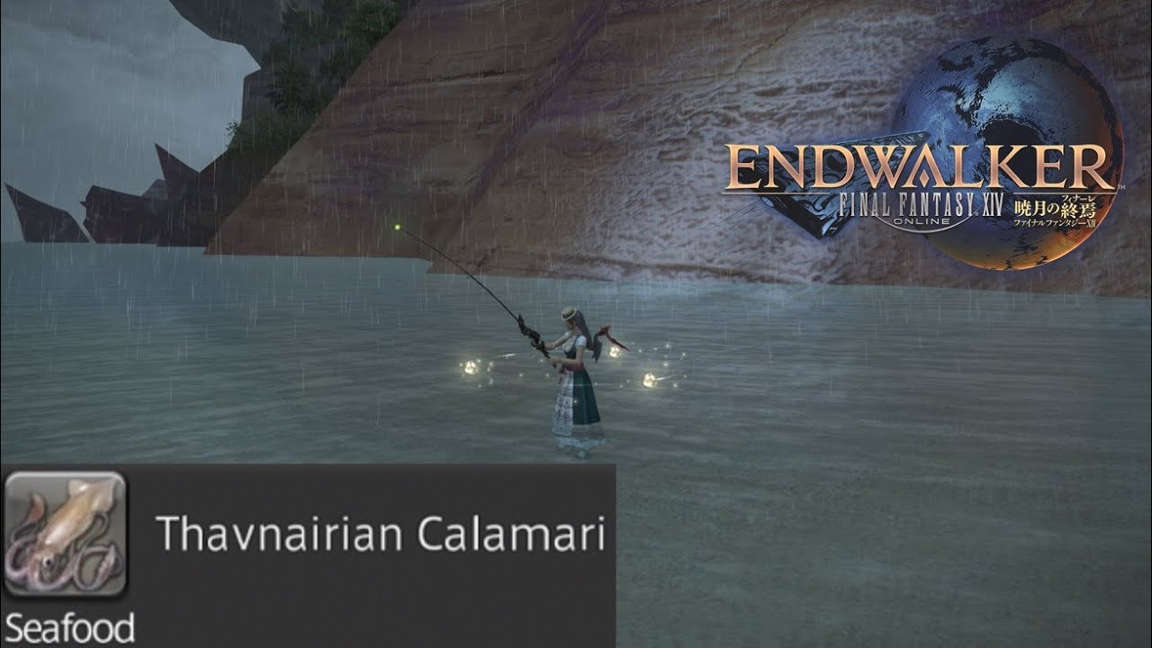 Final Fantasy XIV - Thavnarian Calamari Fishing Spot - YouTube