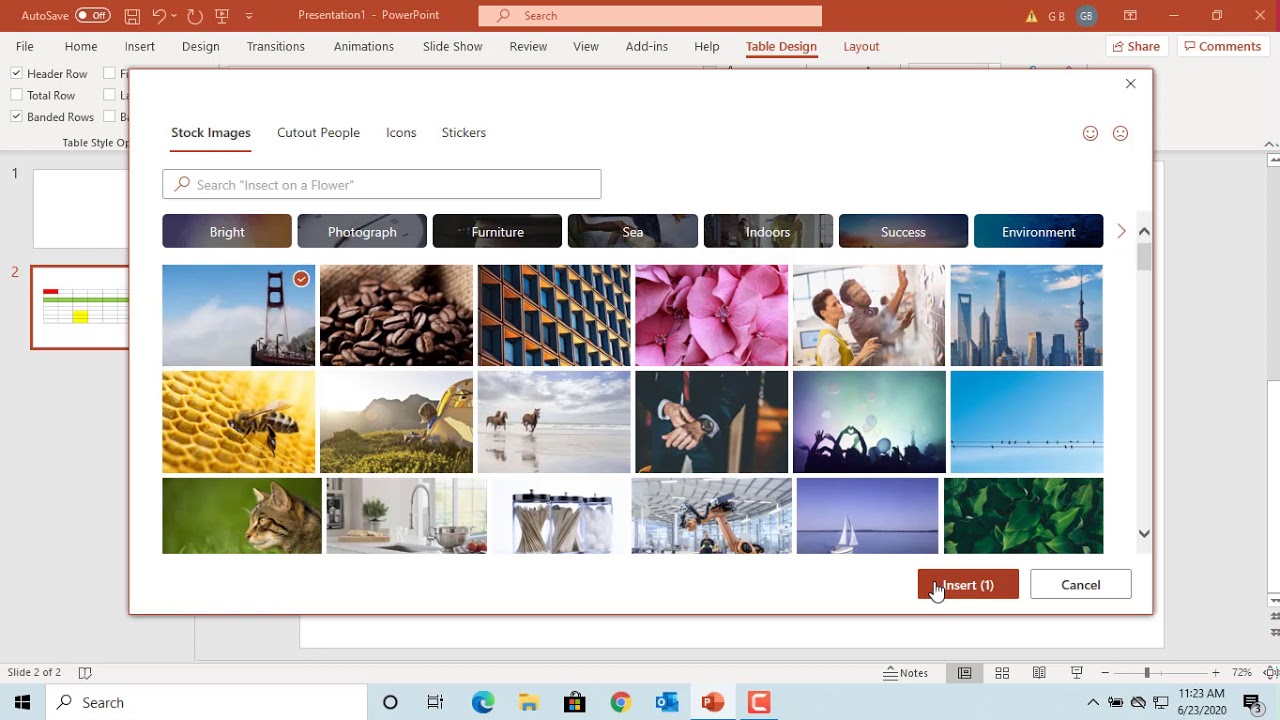 How to Format a Table in Power Point - Office 365 - YouTube