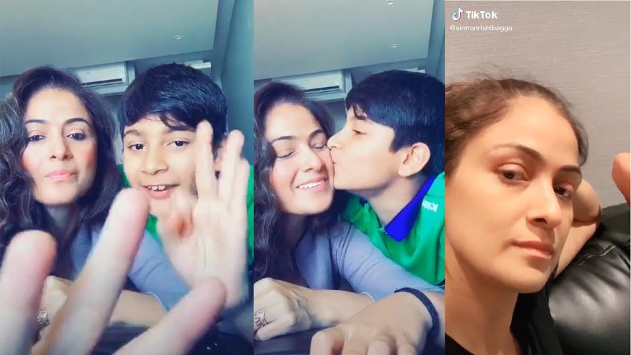 Simran with her Child and Family Simran Lockdown Tik Tok Simran ...