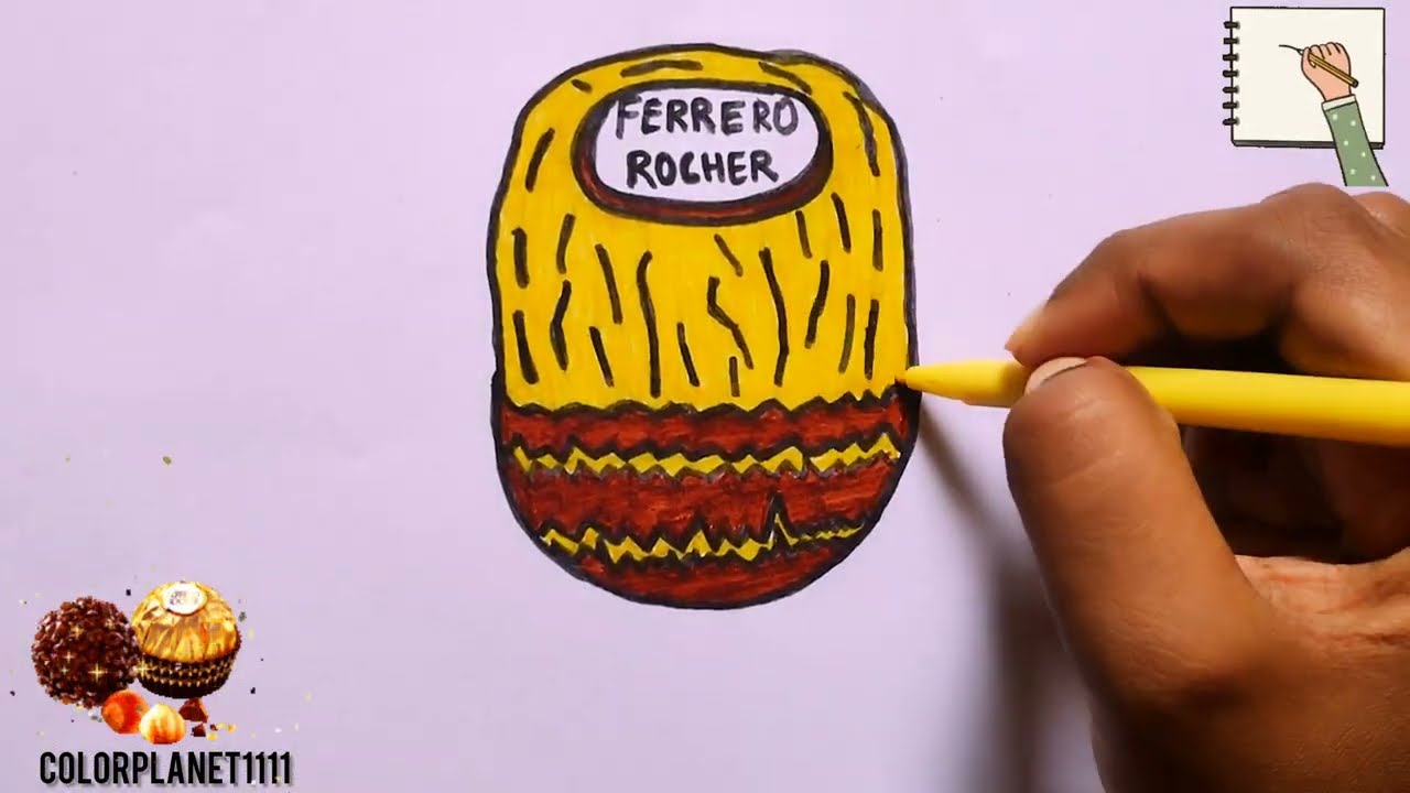 😍How to Draw FERRERO ROCHER Easy🥰|#howtodraw #stepbystep #easy #art # ...