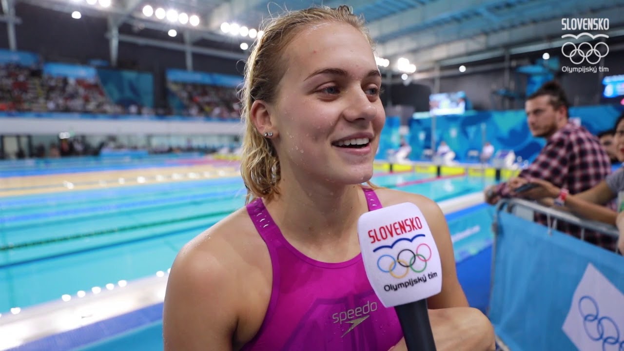 OHM- Plavkyňa Tamara Potocká po finále 50 metrov motýlik - YouTube
