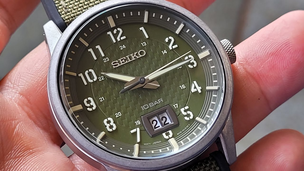 Conheça o Relógio Seiko Masculino Verde Militar Quartz Sur323p1 - YouTube