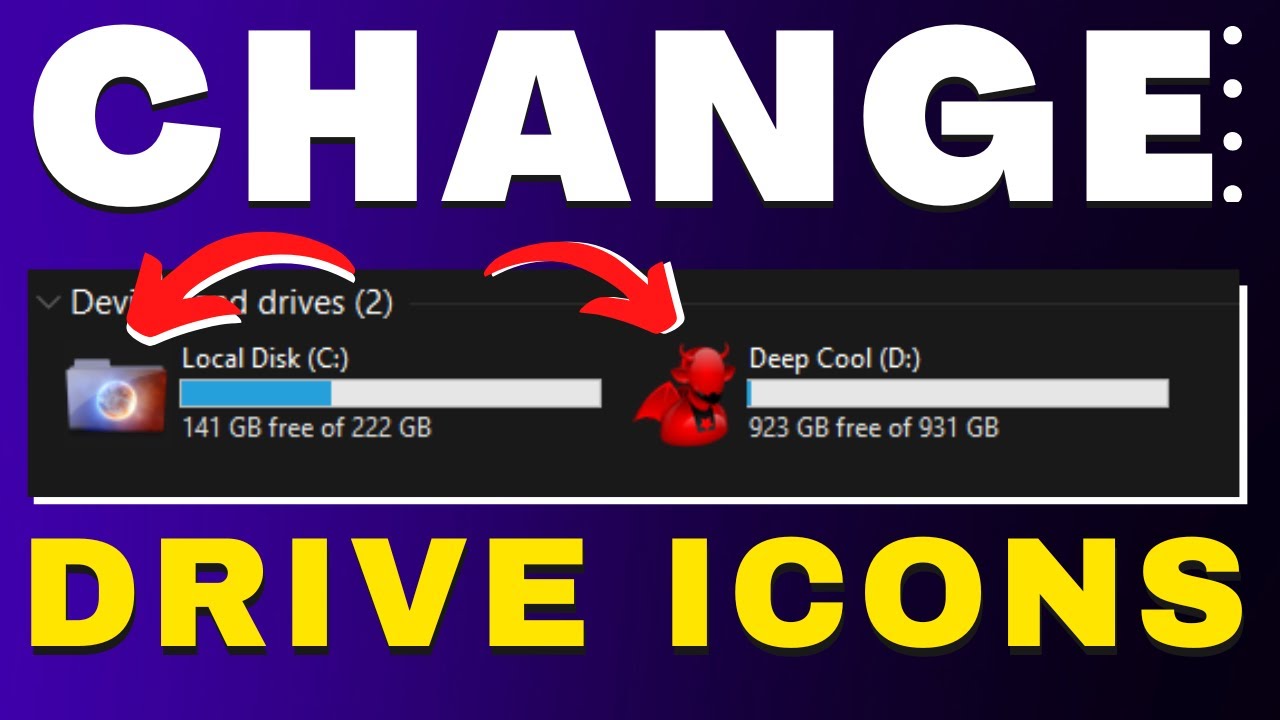 How To Change Drive Icon In any Windows | Hindi | How TO Add Custom ...
