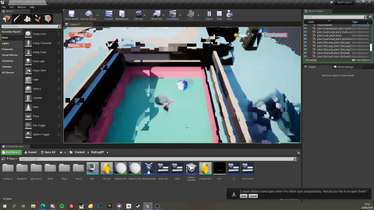 Mini Golf unreal project gameplay - YouTube