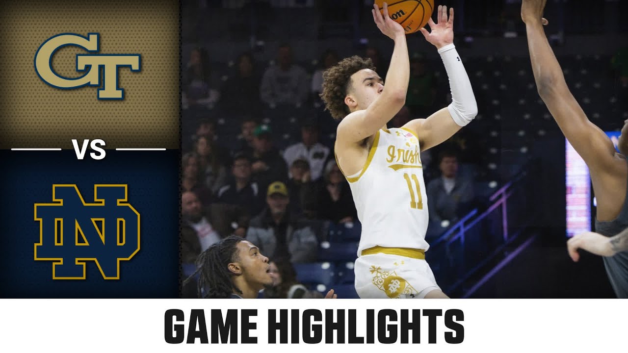 Georgia Tech vs. Notre Dame Game Highlights | 2024-25 ACC Men's ...