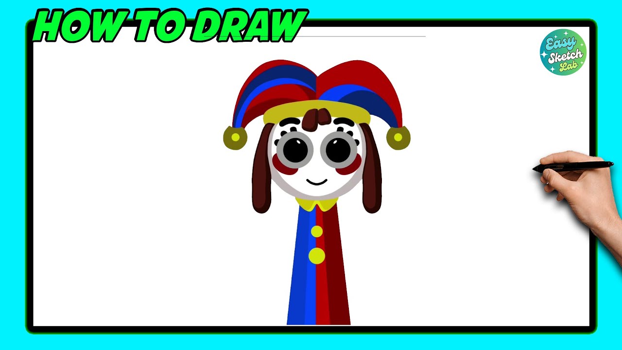 How to Draw Pomni Sprunki | Step-by-Step Tutorial - YouTube