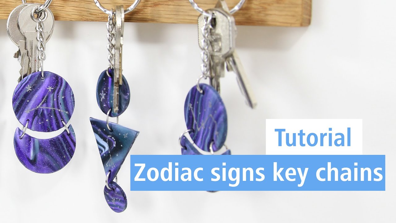Zodiac key chains FIMO DIY | STAEDTLER - YouTube