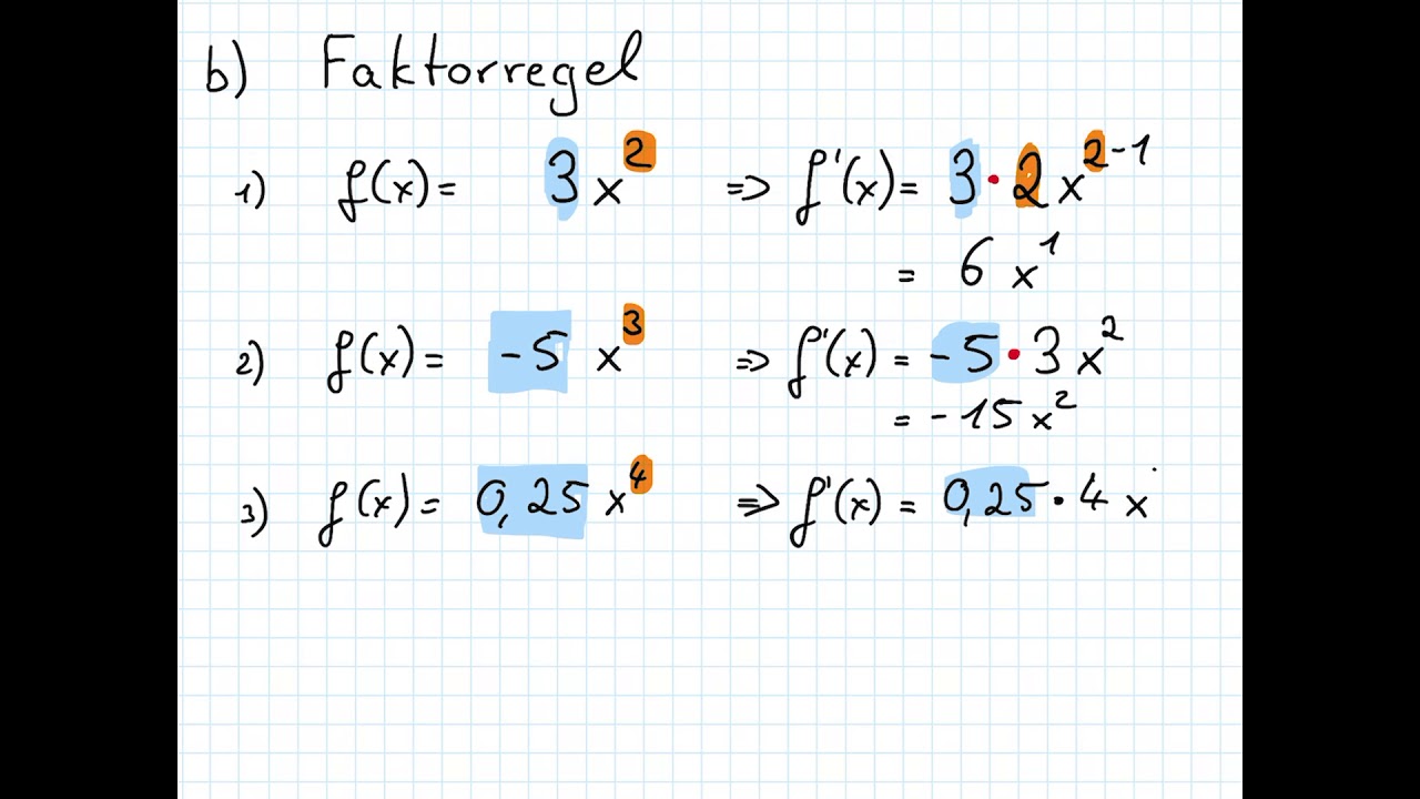 Ableitungsregel - Faktorregel - YouTube