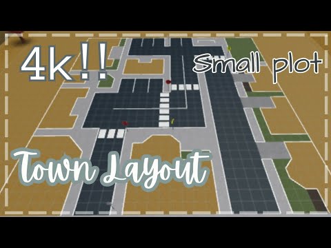 Town layout (small plot) | Roblox Bloxburg - YouTube