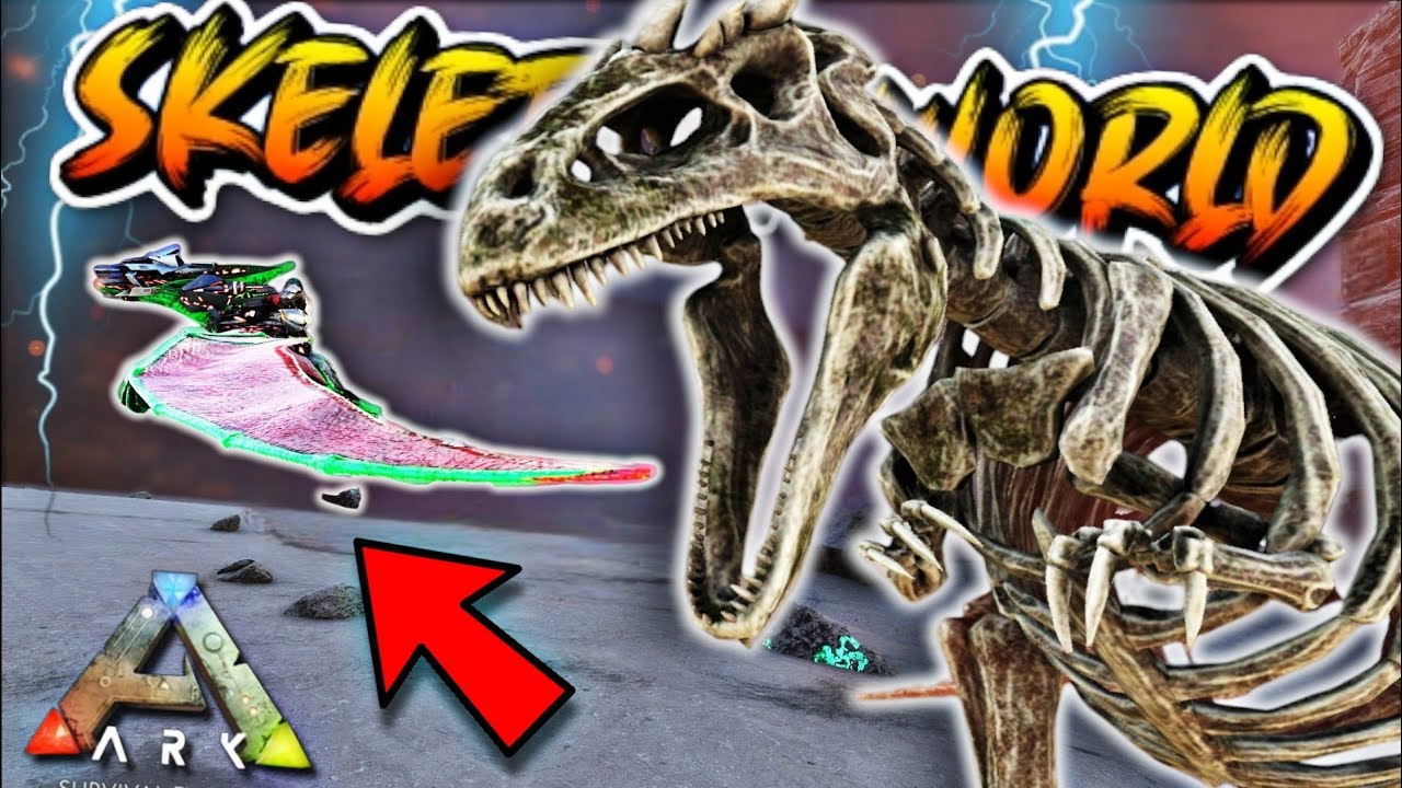 I WENT TO THE SKELETON DINOSAUR WORLD ! - Ark Survival Evolved - MEGA ...