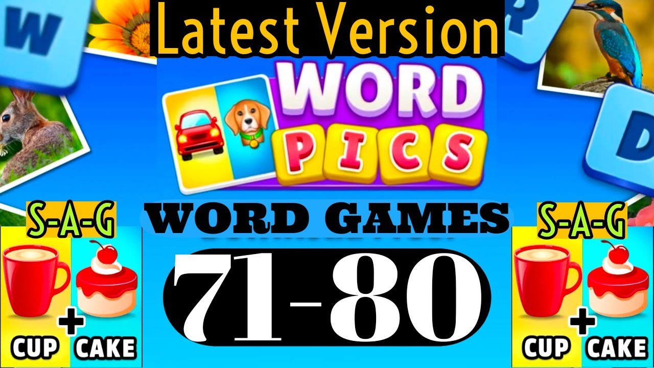 WORD PICS WORD GAME level 71 72 73 74 75 76 77 78 79 80 - YouTube