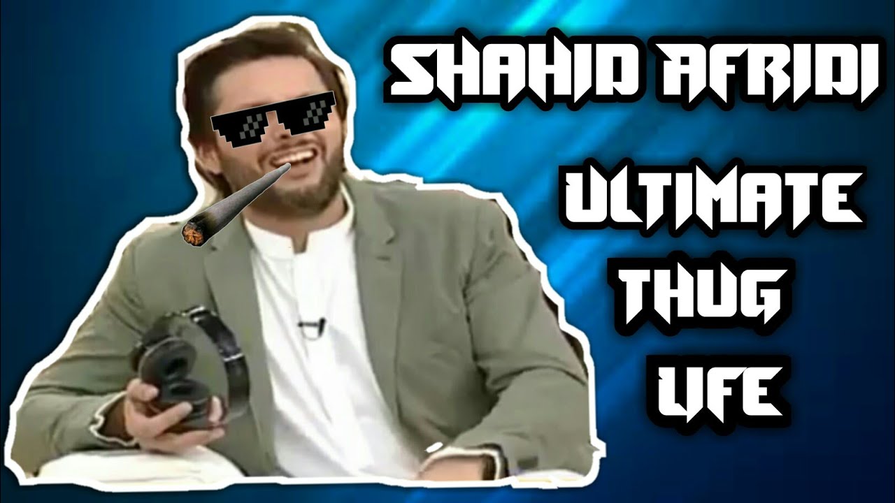 Ultimate Thug Life | Shahid Afridi Thug Life moments in TV shows ...