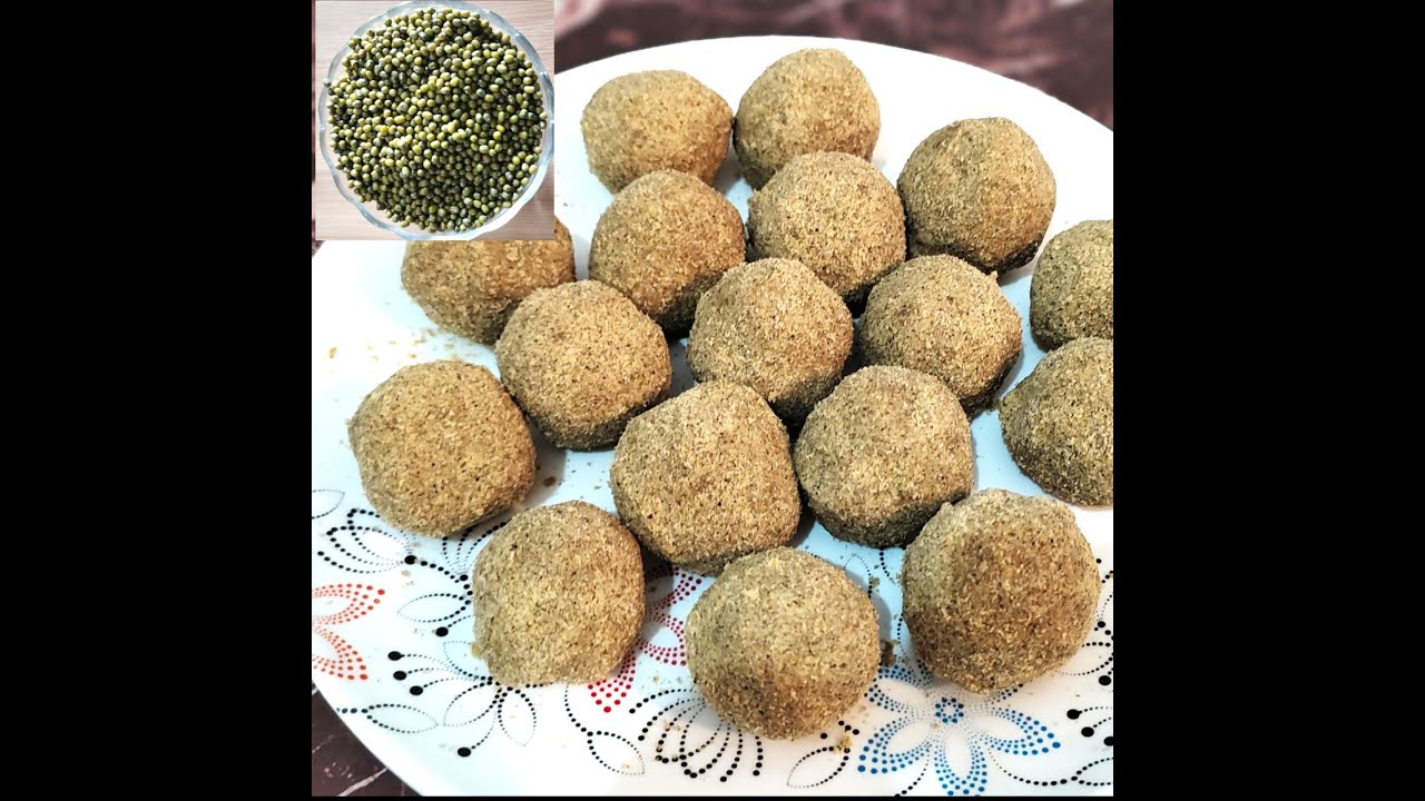 Green Gram laddu recipe|Hesarkalu laddu recipe in kannada|Geeta's ...