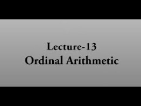 Ordinal Arithmetic #swayamprabha #CH38SP - YouTube