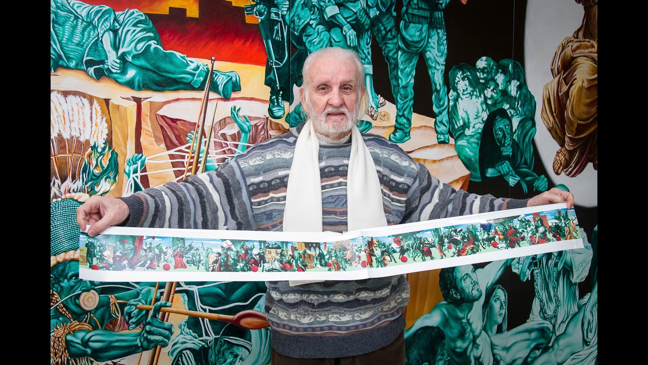 Virginio Lini e la sua grande opera pittorica di 53 metri: "Vorrei ...