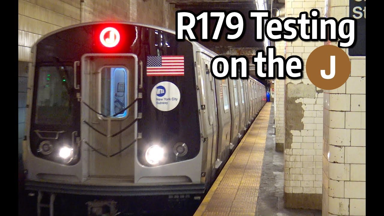 ⁴ᴷ New R179 Cars Simulated Stop Testing on the J Line - YouTube