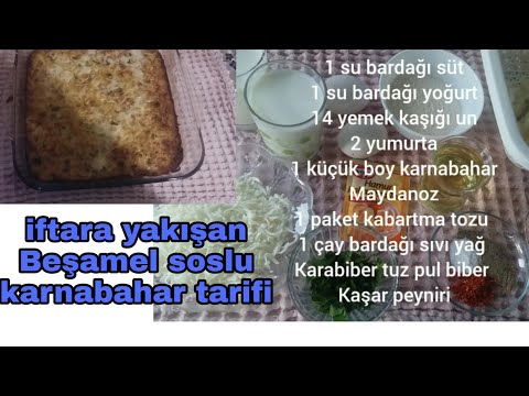 5 dakikada BEŞAMEL SOSLU KARNABAHAR🍜 #karnabahar #beşamelsoslukarnabahar #beşamelsos