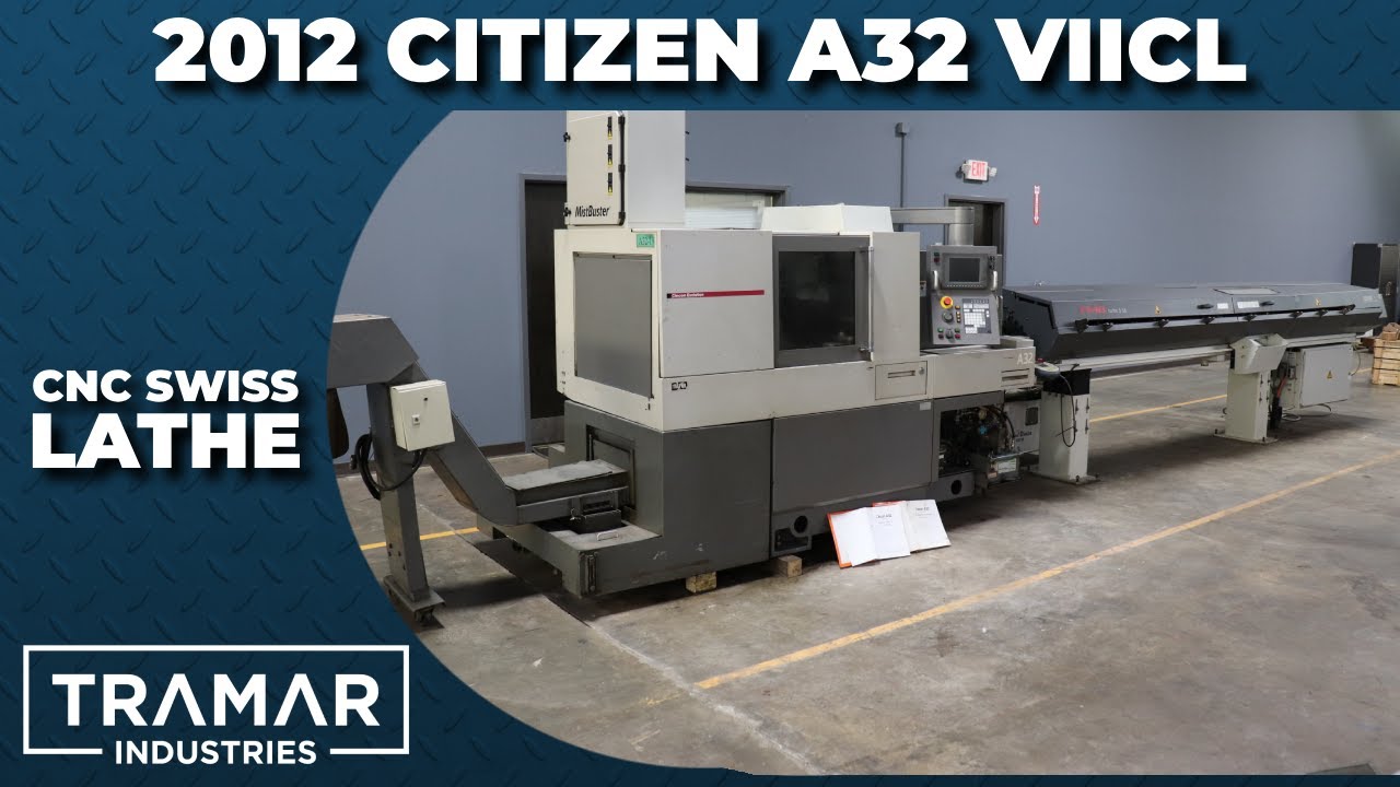 2012 Citizen A32 VIICL Used CNC Swiss Lathe For Sale - YouTube