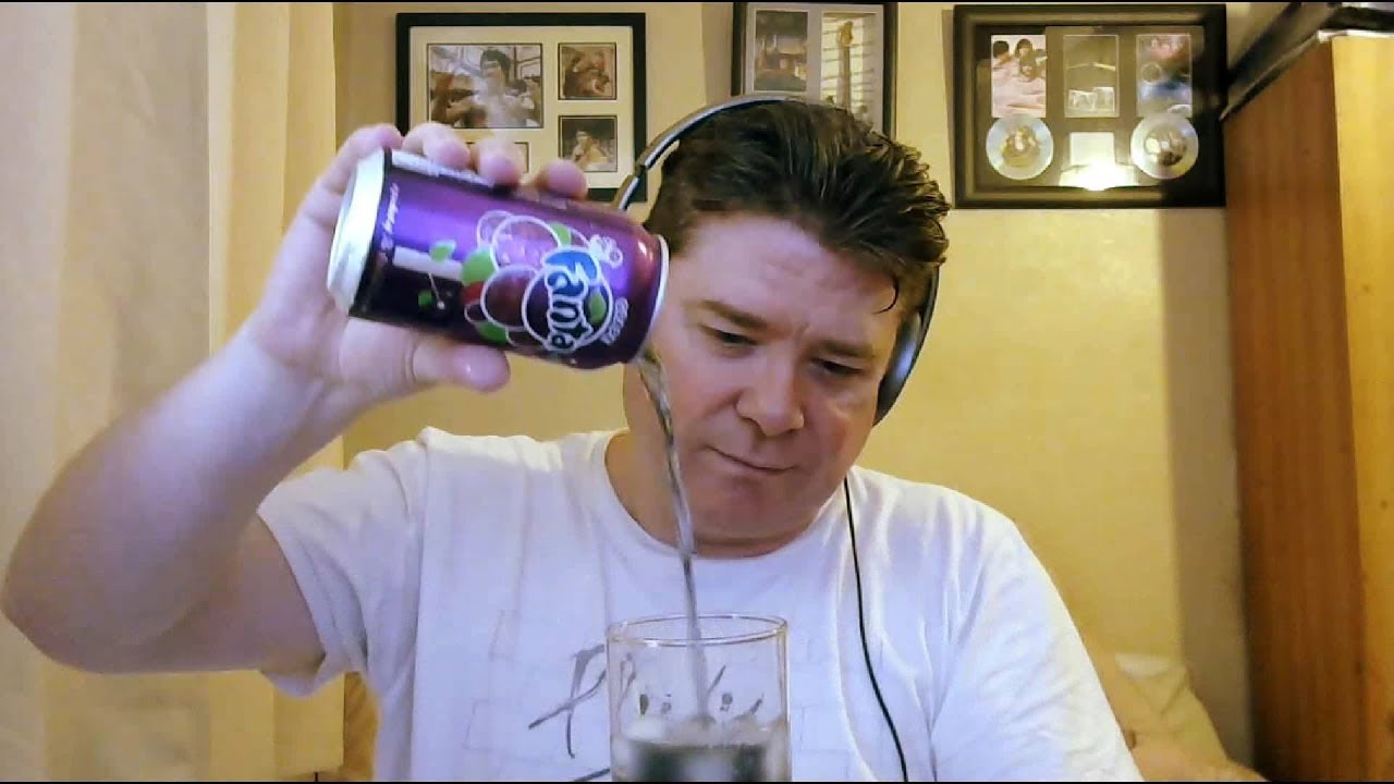 ASMR Drinking A Glass Of Ice Cold Fanta Grape 🍇 Ice Swirling 💫 Gulping ...