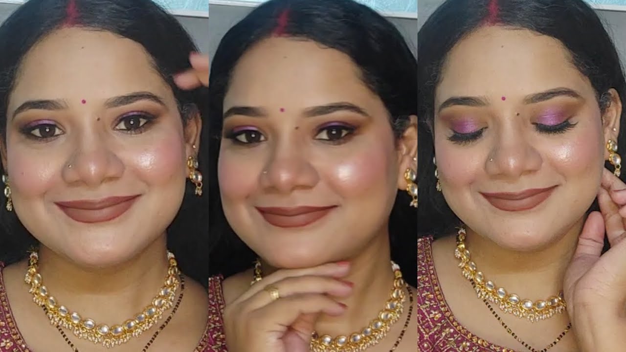STEP BY STEP FESTIVE MAKEUP TUTORIAL | AFFORDABLE AND BUDGET FRIENDLY ...