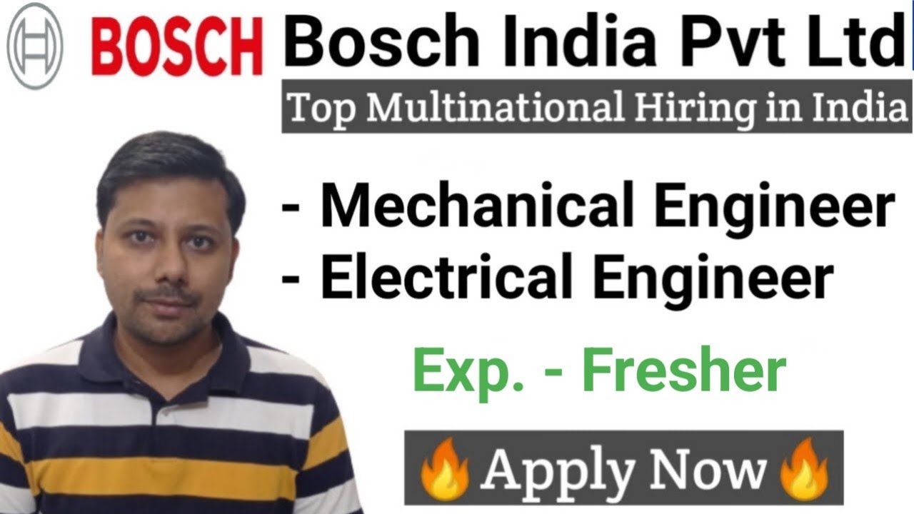 Bosch India Fresher Recruitment 2024 I Fresher Jobs I Mechanical Jobs I ...