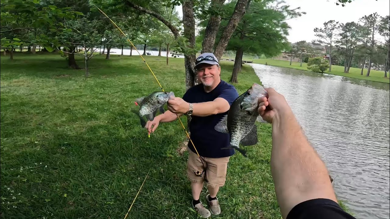 Post Spawn Crappie Fishing! Limit From Bank!! - YouTube