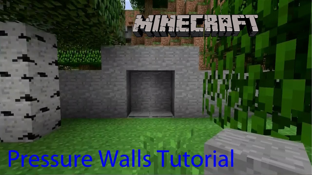 Minecraft Xbox Pressure Plate Walls Guide Tutorial - YouTube