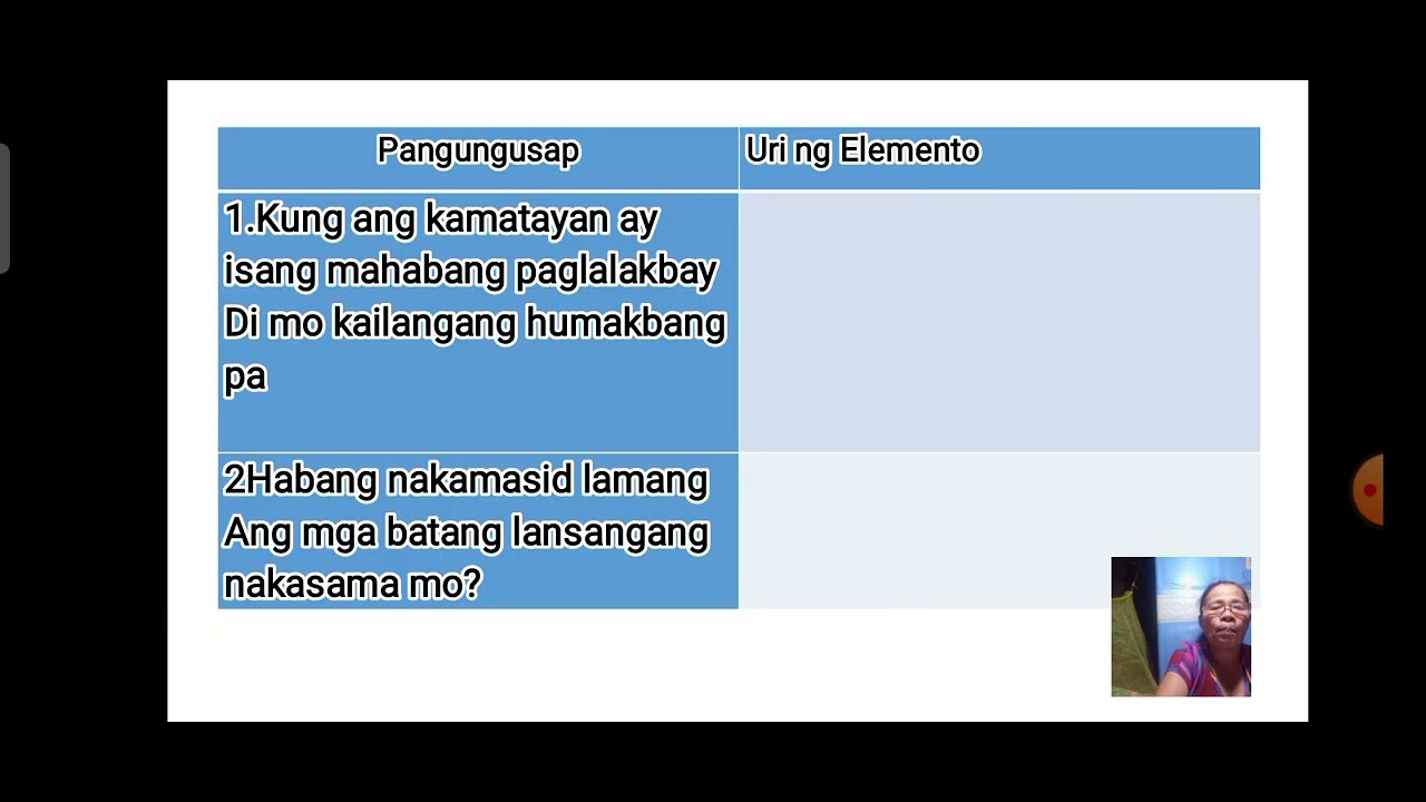Mga Elemento Ng Elehiya Grade 9 - YouTube